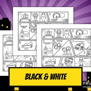 Ten Commandments Bible Comic Strip Printable, Old Testament Comic Art ...