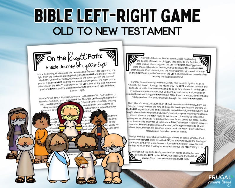Bible Left Right Game, Sunday School Game PDF, Bible Game for Church ...