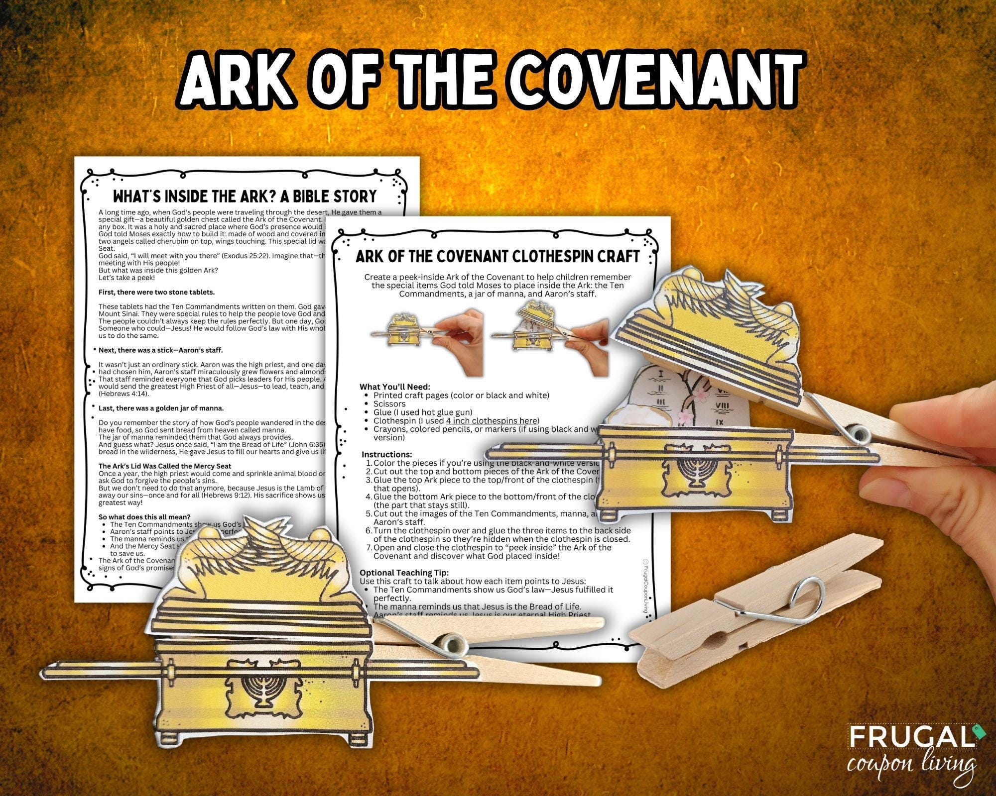 Ark of the Covenant Craft for Kids, DIY Interactive Bible Craft Inside ...