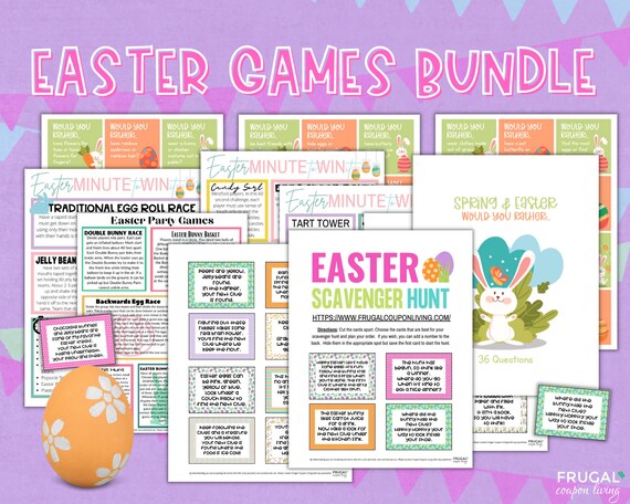 Printable Easter Game Bundle | Huge Easter Party Games Activity Pack ...