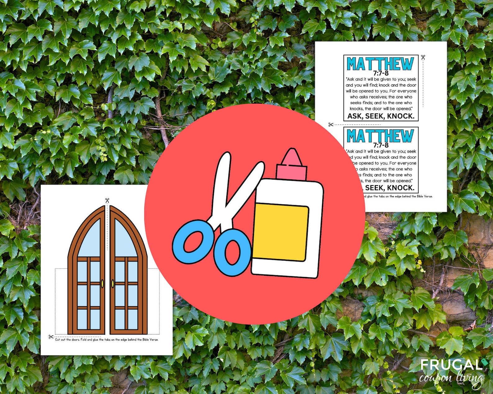 Ask Seek Knock Craft for Kids, Sermon on the Mount Sunday School Set of ...