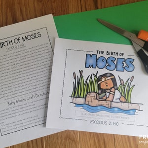 Baby Moses Craft for Kids | Birth of Moses Printable Activities for ...