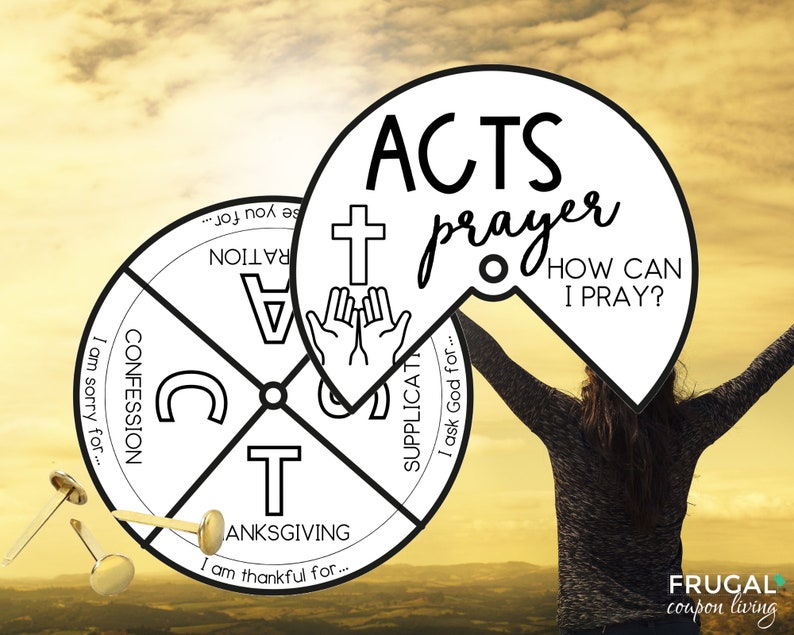 Acts Model Prayer Coloring Wheel & Worksheet, Teaching Acts Prayer ...