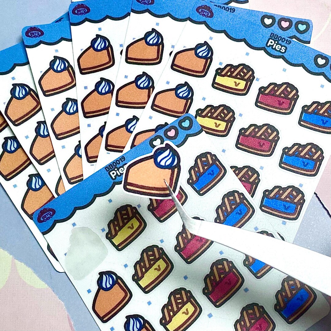 Pie Sticker Sheet - Etsy