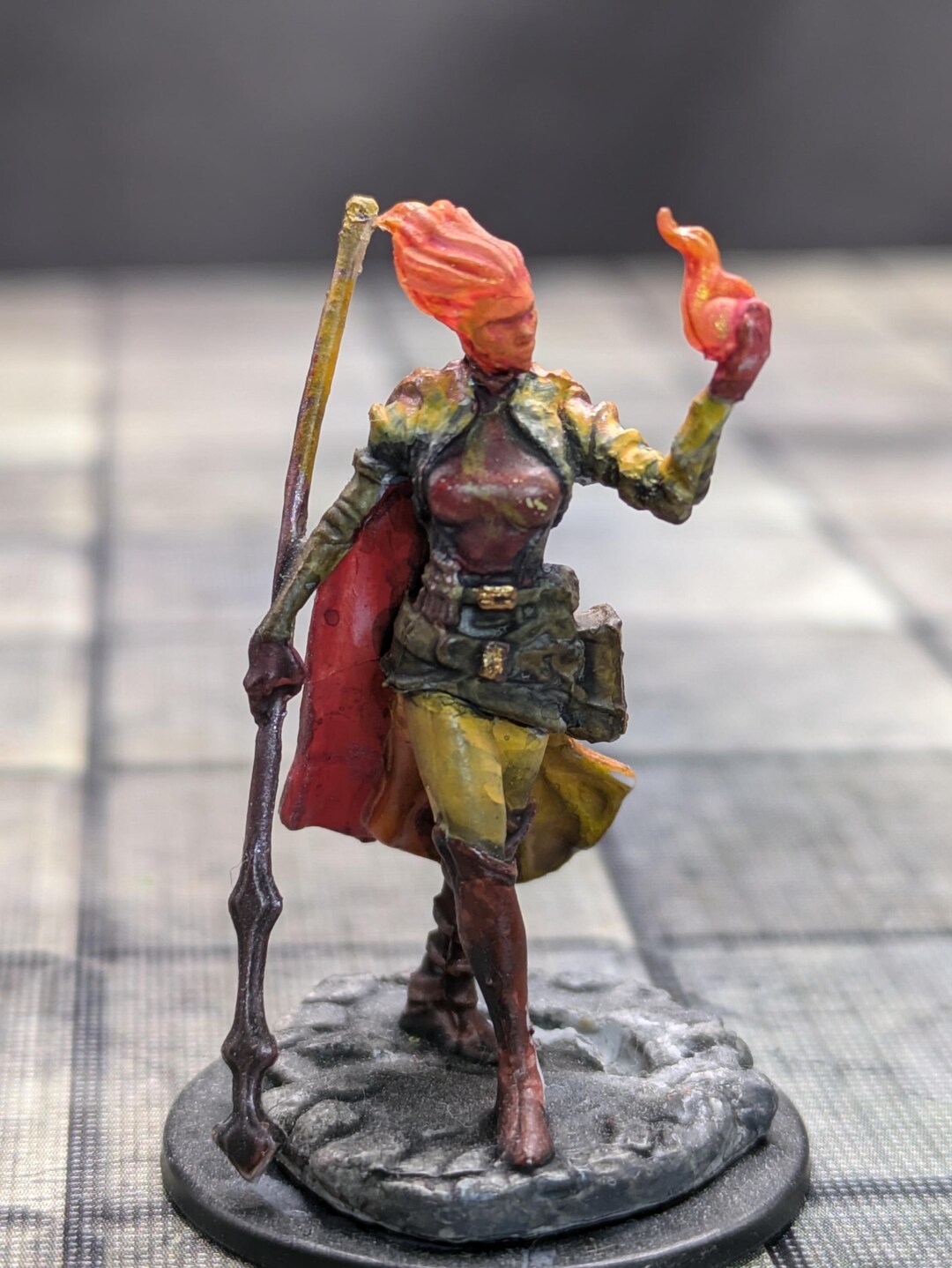 Hand-painted Fire Genasi Elemental Miniature – Custom Tabletop RPG ...