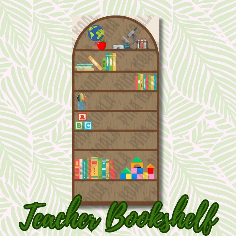 Teacher Bookshelf Wallpaper - Etsy