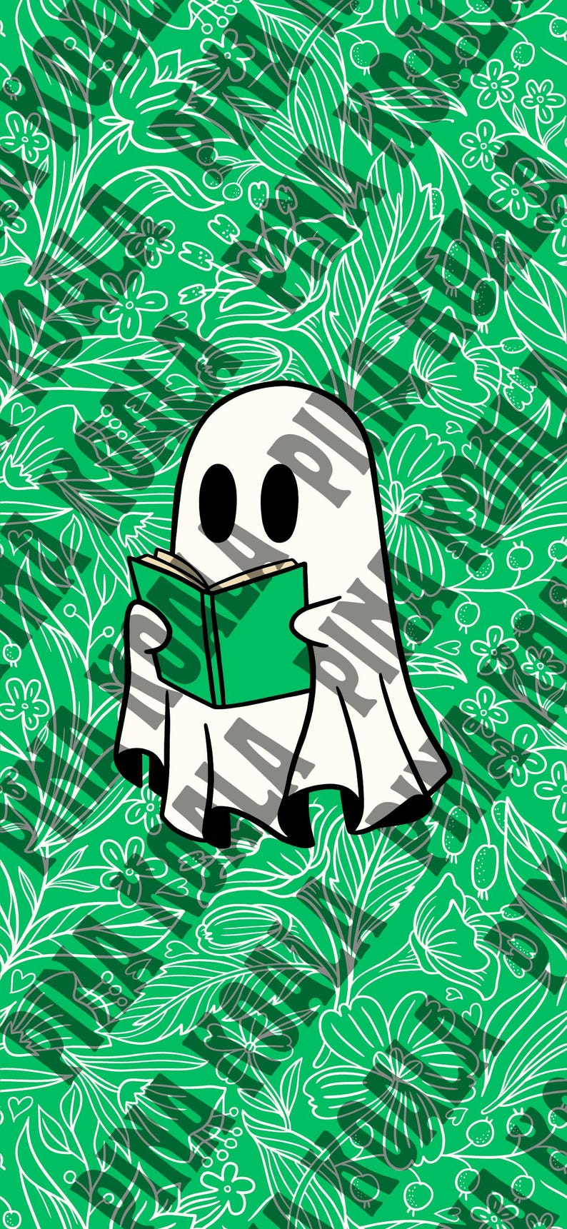 Reading Ghostie Wallpaper Bundle - Etsy