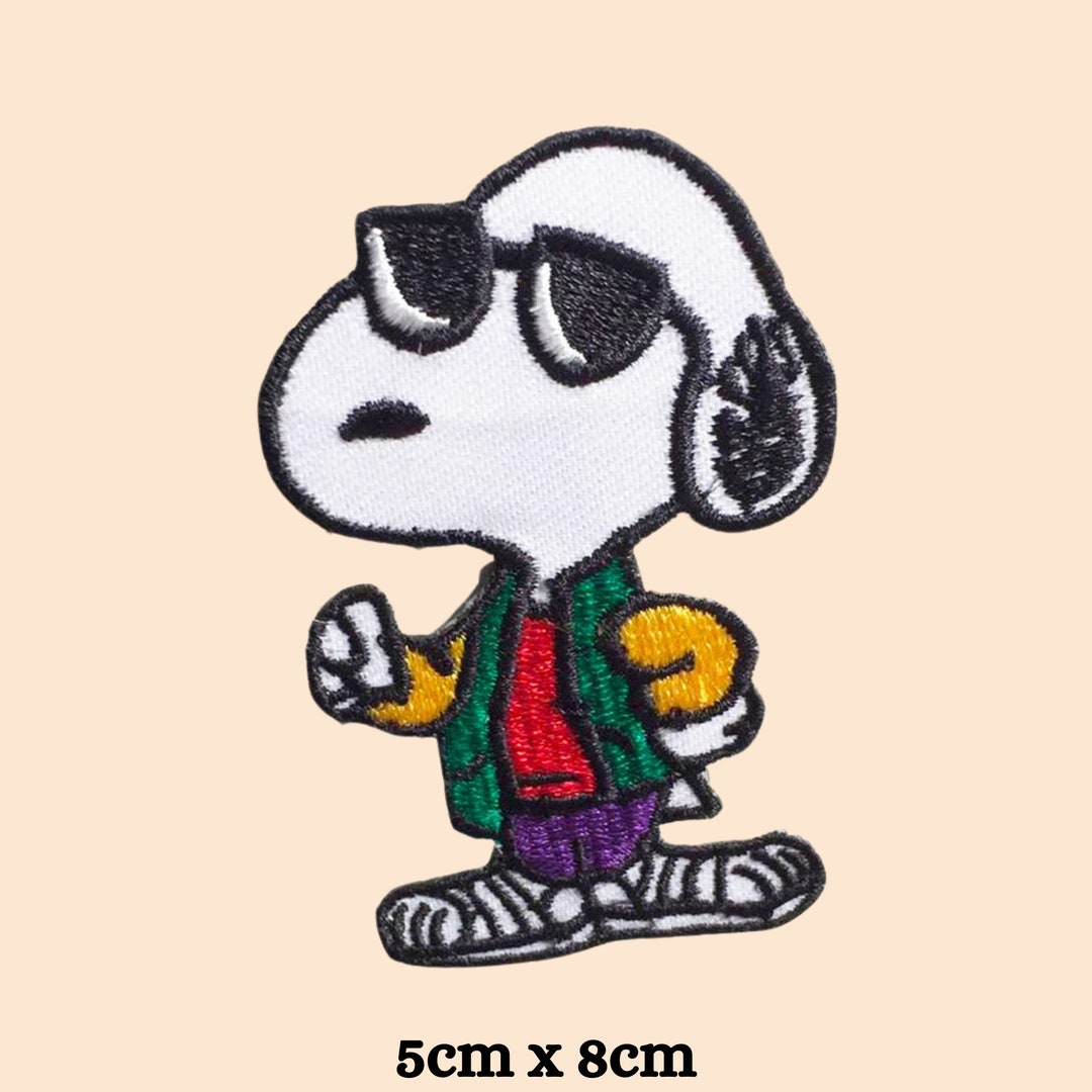Snoopy the Dog Stylish Cartoon Skating Iron on Sew on - Etsy