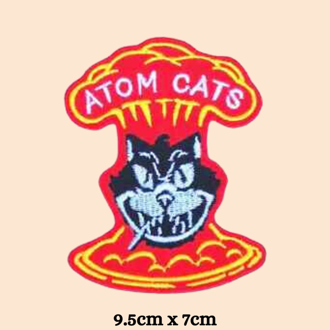 Cute Cat Atom Bomb Embroidery Patch Iron on Sew on Badges - Etsy