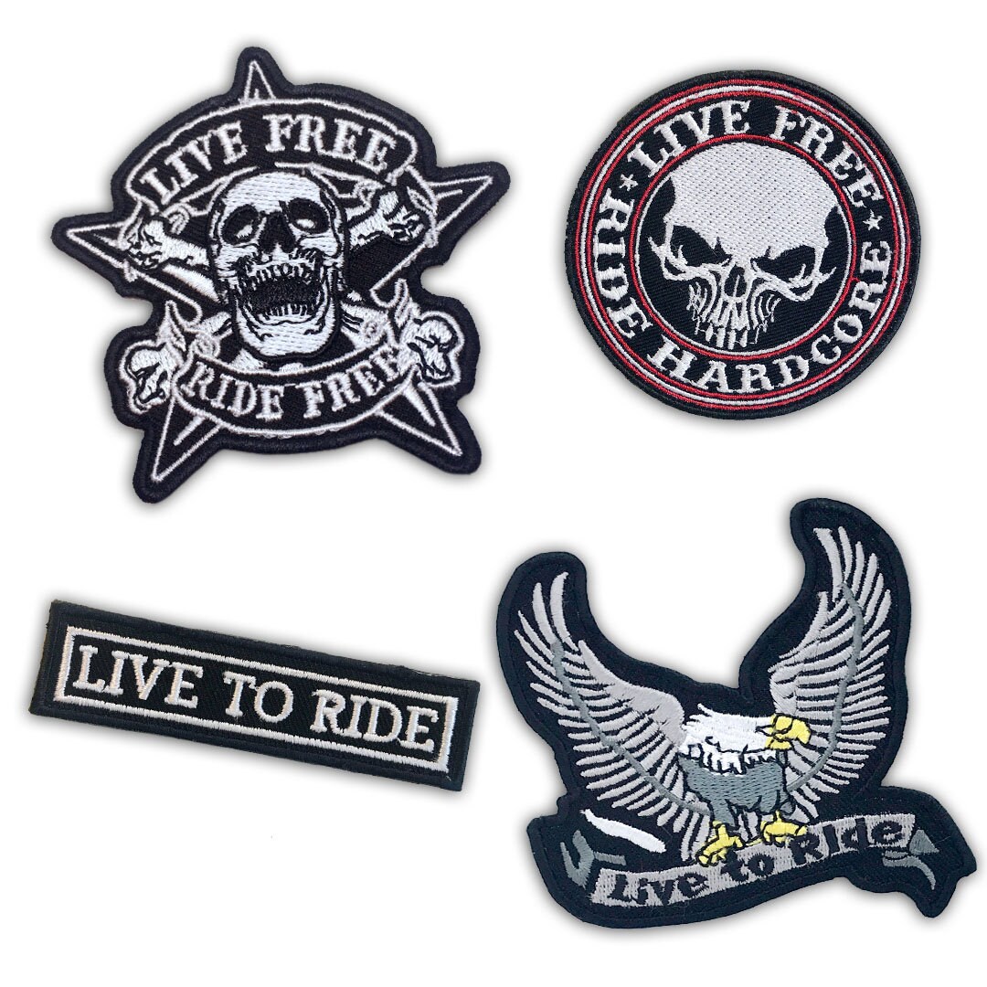 Live Free Ride Free Live to Ride Biker Rider Badges Iron or - Etsy ...