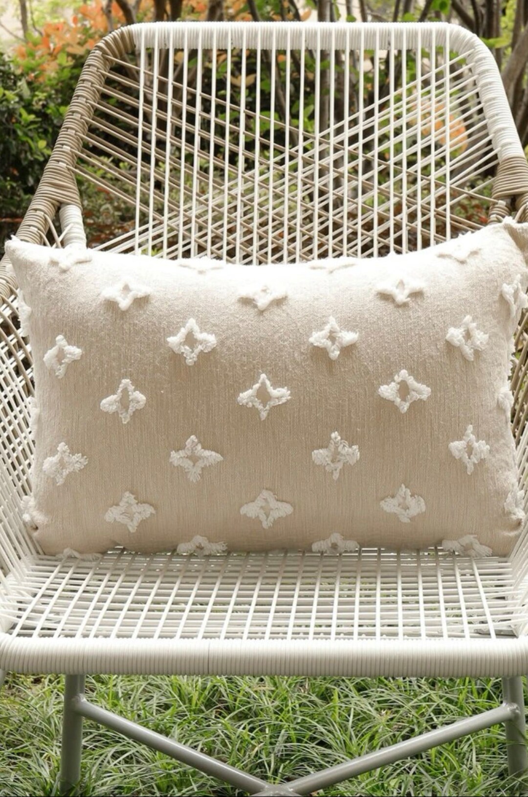 Waterproof Outdoor Tan With Tufts Rectangular Cushion & Inner Pad ...