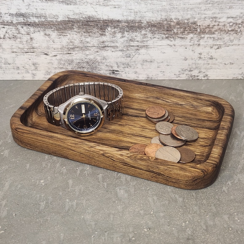 Wood Catchall Tray Wood Valet Tray Desk Organizer - Etsy