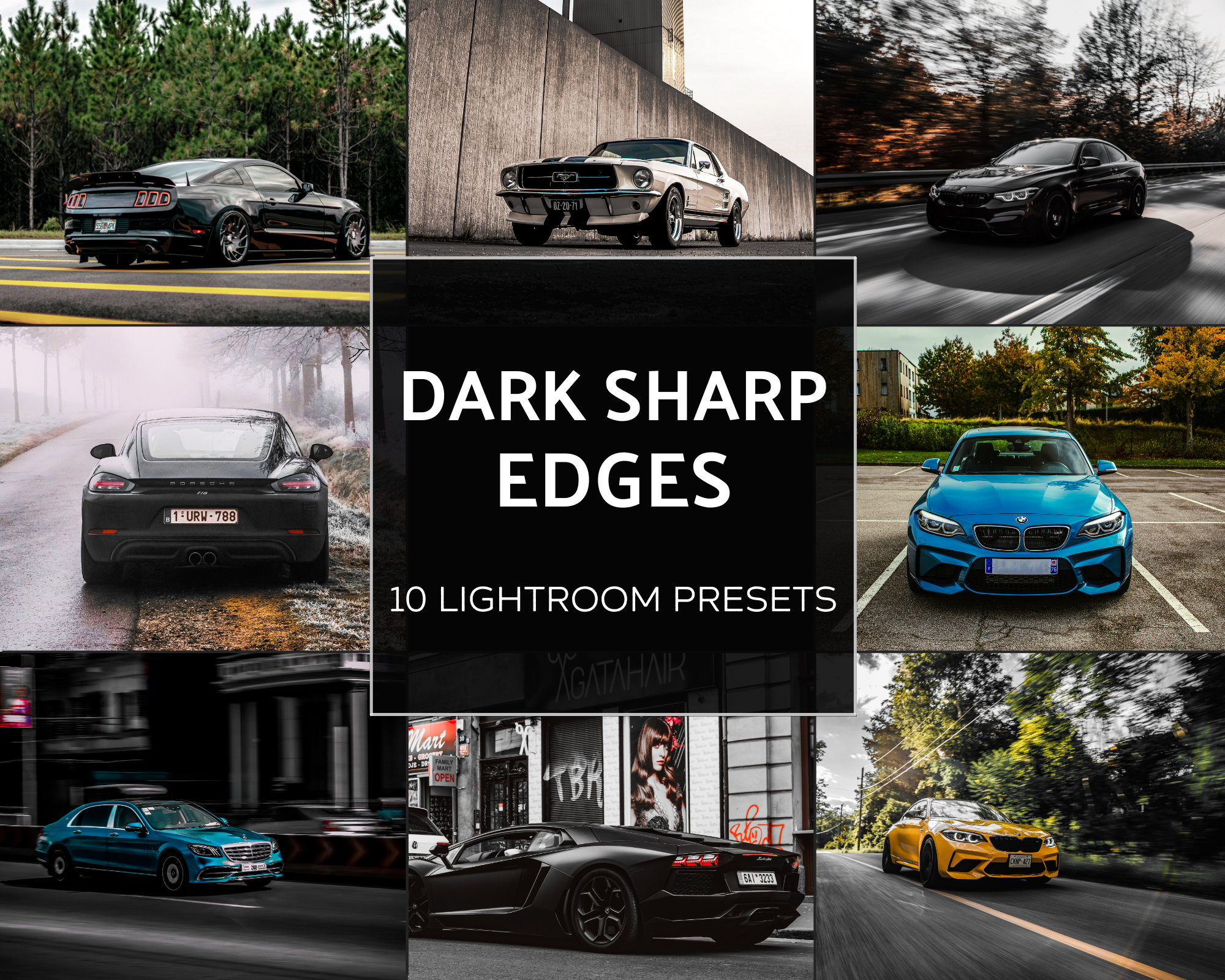 Dark Sharp Edges Car Lightroom Presets Pack (desktop + Mobile) - Etsy