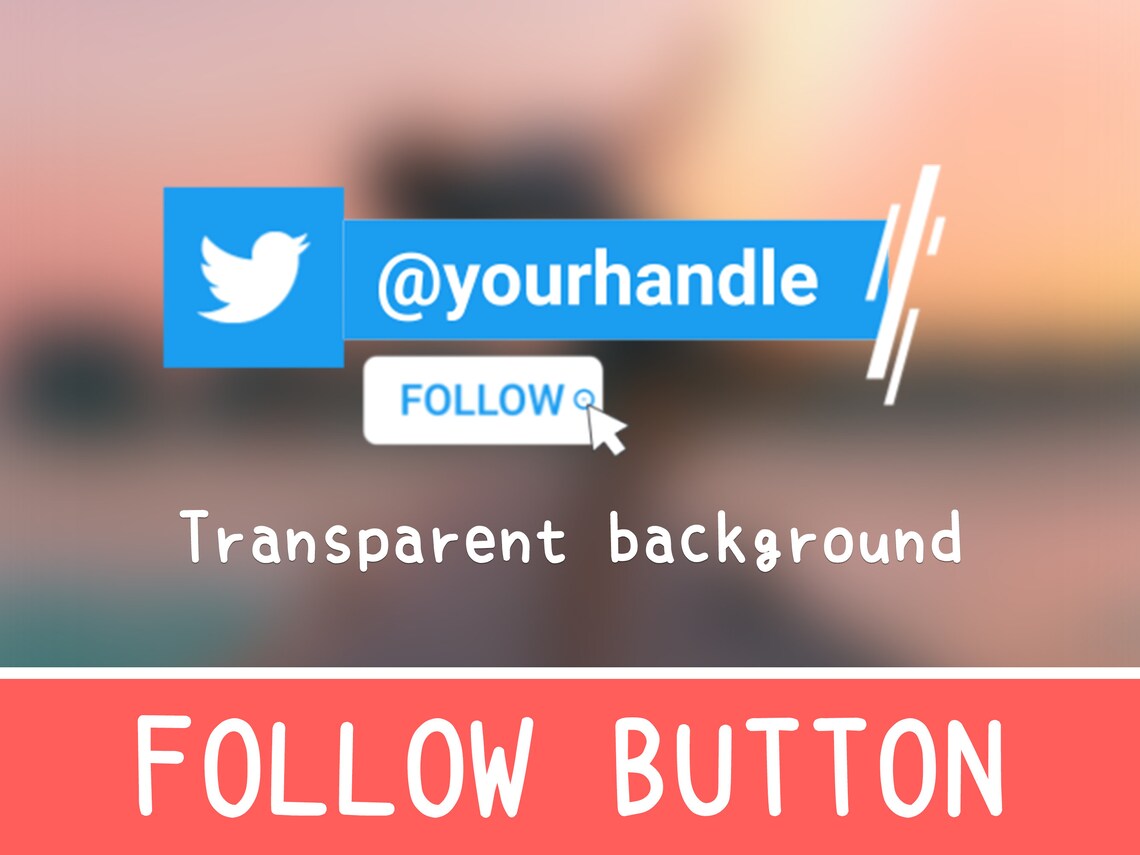 Animated Follow Button Video Overlay Custom Social Media - Etsy Canada