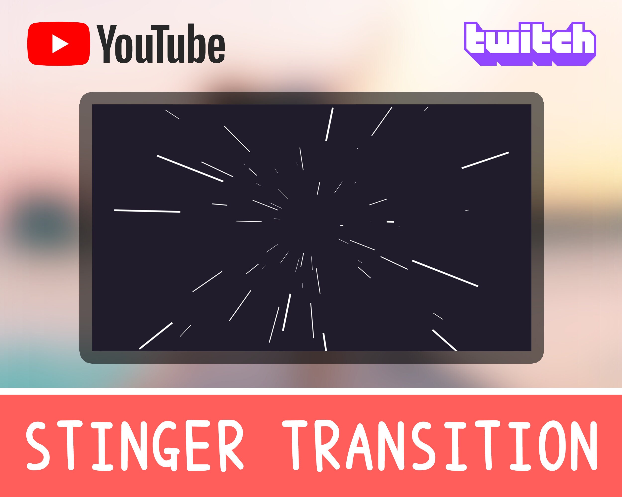 Stinger Transition Animation Warp Speed Animated Video Transition ...