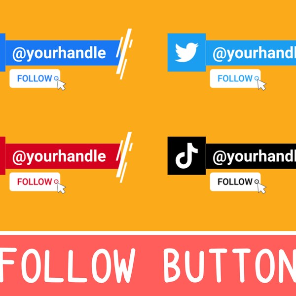 Twitch Follow Button Overlay - Etsy