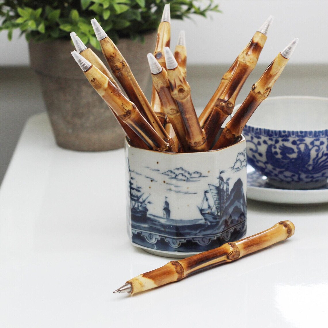 Eco-friendly Bamboo Pen – Handmade Refillable Ballpoint, Sustainable ...