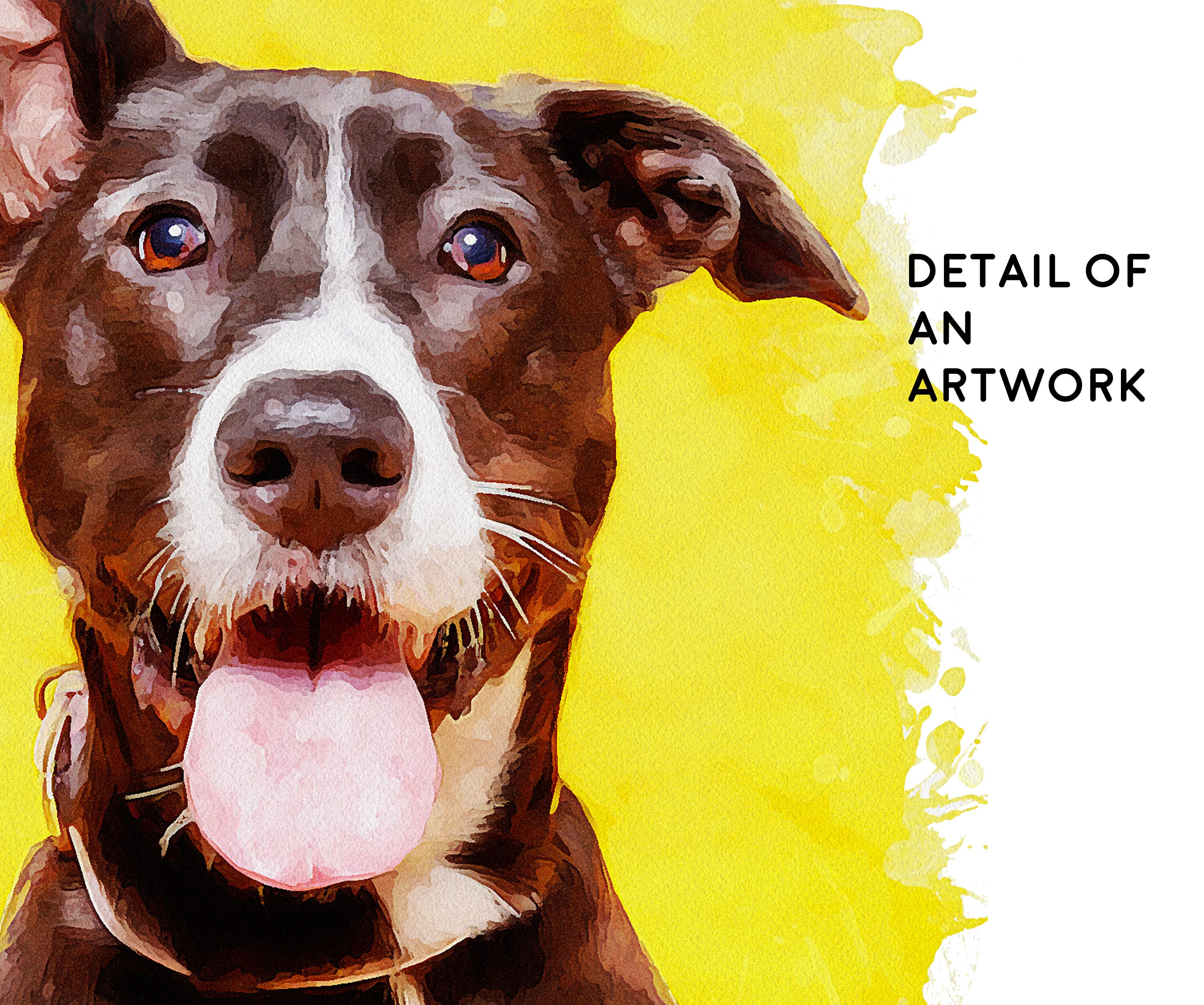 Personalized Pet Portrait, Custom Dog & Cat Art, Pet Portrait From ...