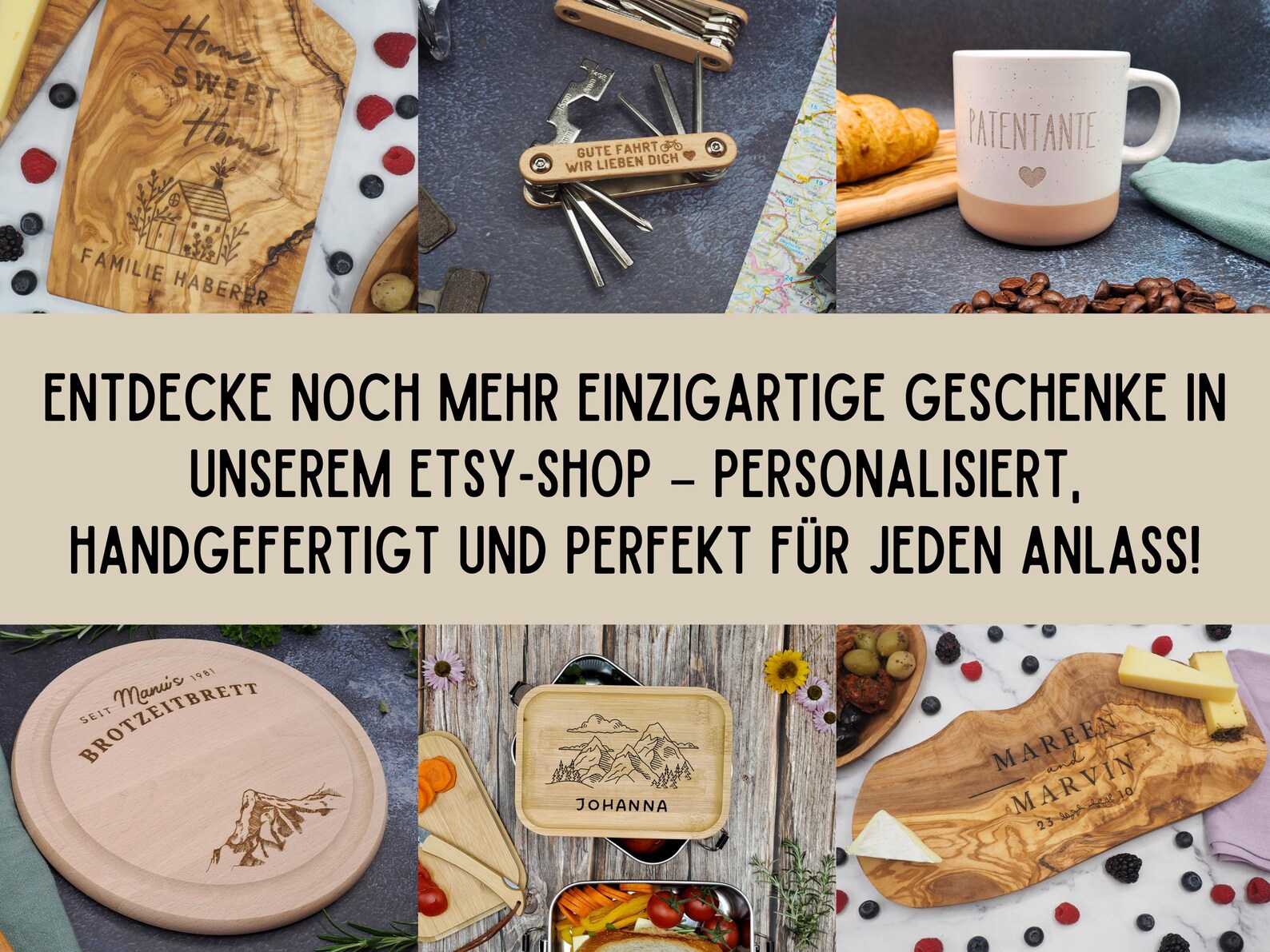 Wandern Geschenk Lunchbox & Campingbesteck Bergmotiv Personalisierte ...