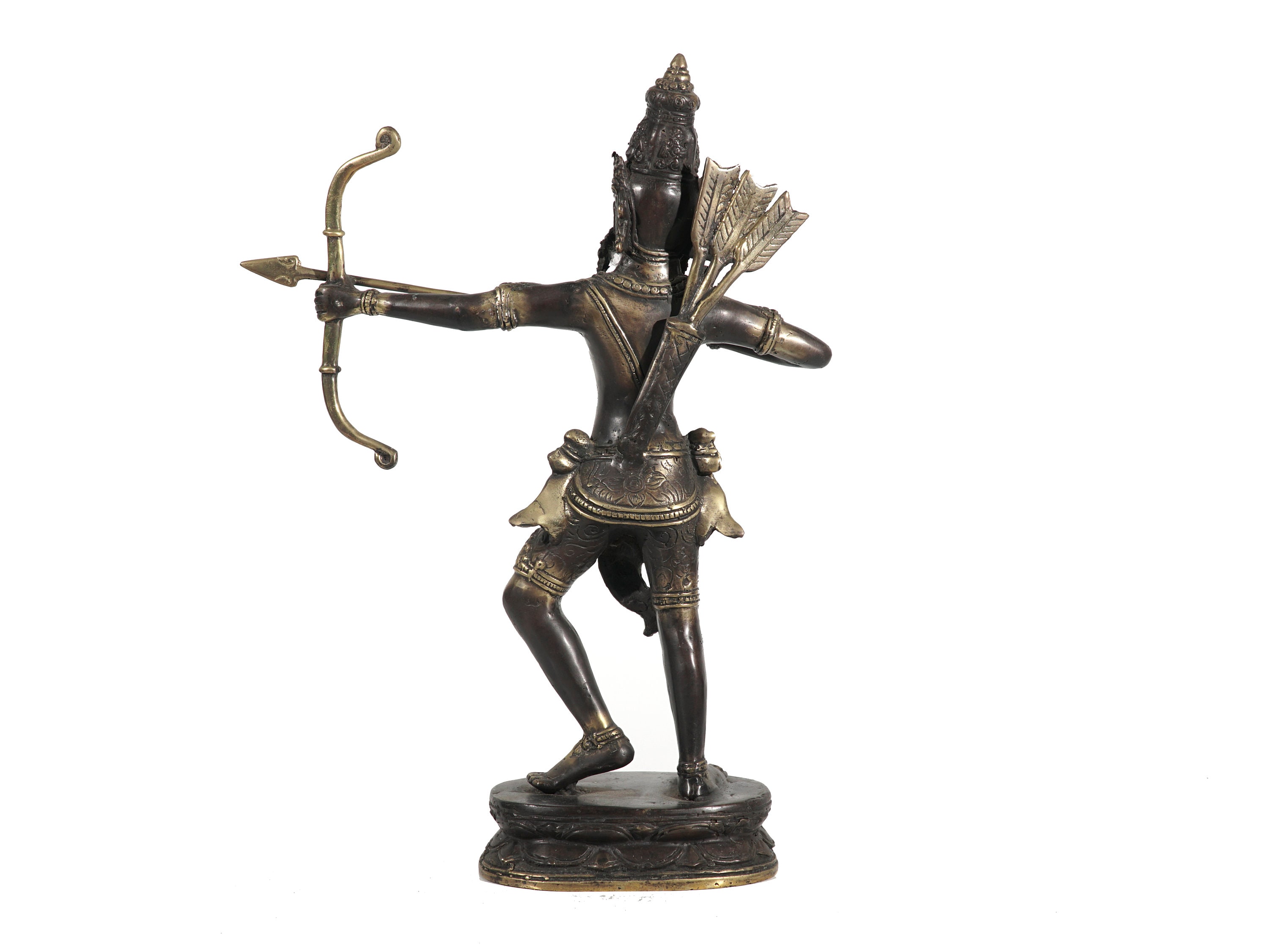 Bronze Arjuna Sculpture, Arjuna Statue, Epic Ramayana, India, Hindu ...