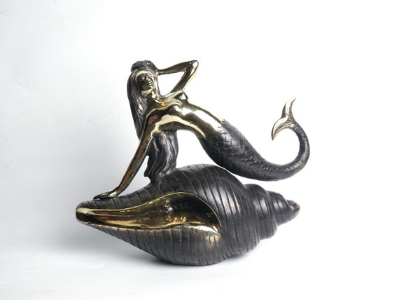 Mermaid Bronze Sculpture Mermaid Figure Sea Life Bronze | Etsy