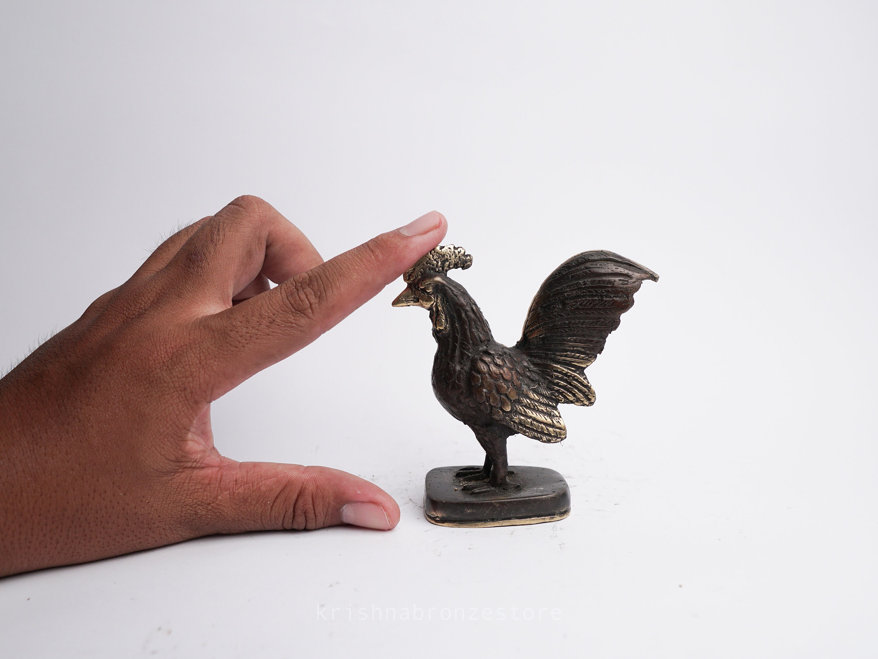 SALE Chicken Rooster Statue Bronze Sculpture Handmade - Etsy