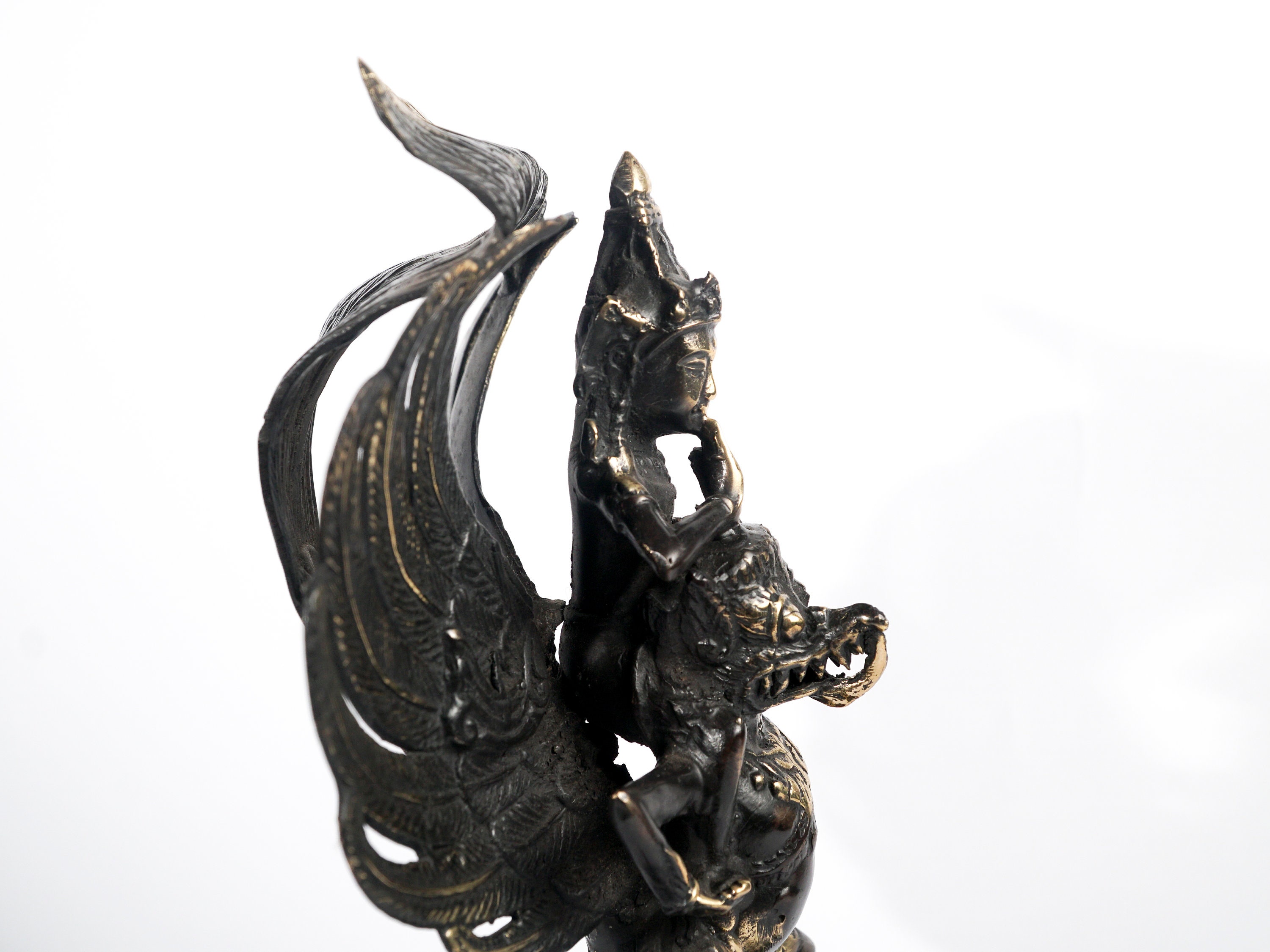 Garuda Vishnu Bronze Statue, Lord Vishnu Figurine, Hindu God, Brass ...