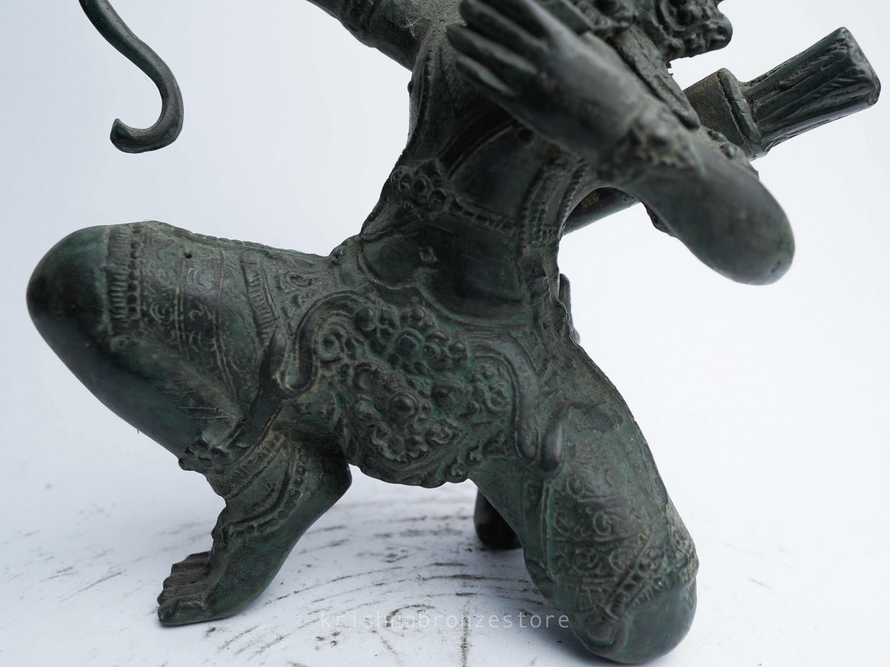 Vintage Arjuna Archery Statue - Hinduism - Bronze Statue - 10.2" Inch ...