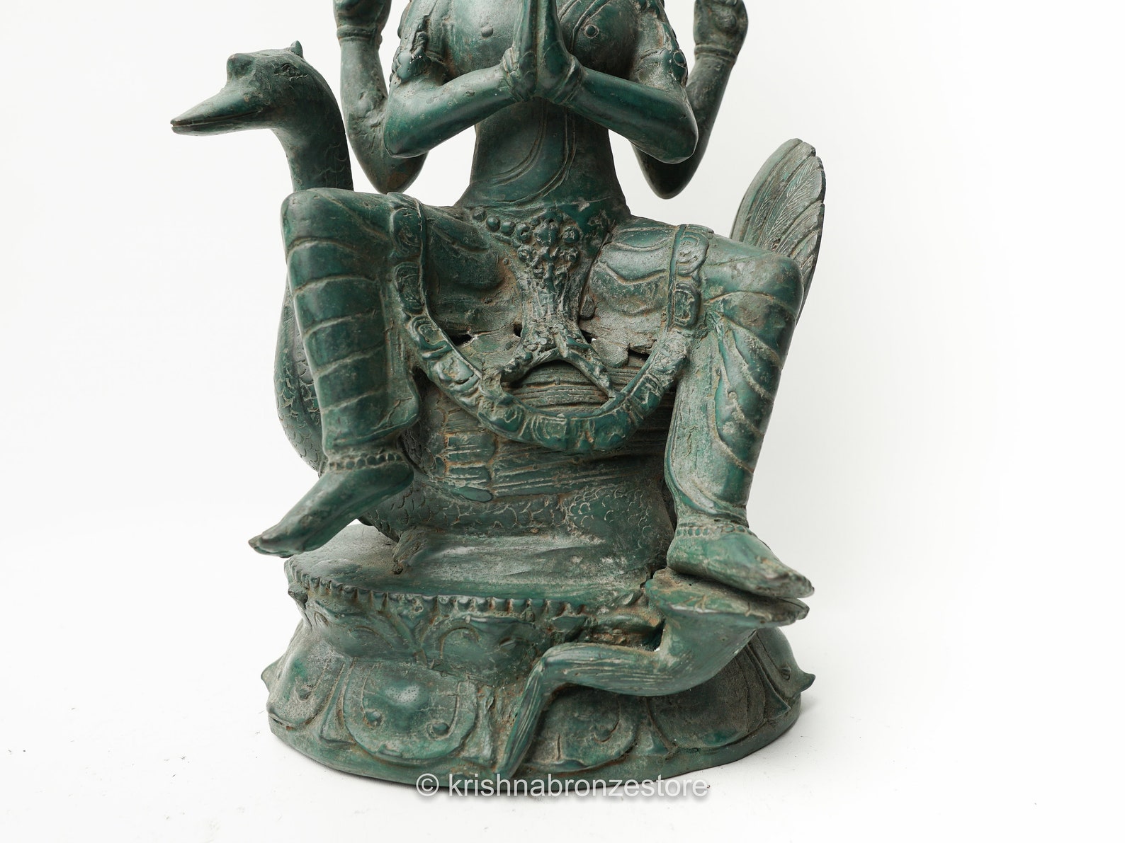 Four Faces Lord Brahma Bronze Statue Sitting on Goose Hindu - Etsy