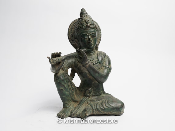 Miniature Bronze Krishna Statue Lord Krishna Krishna Figure - Etsy