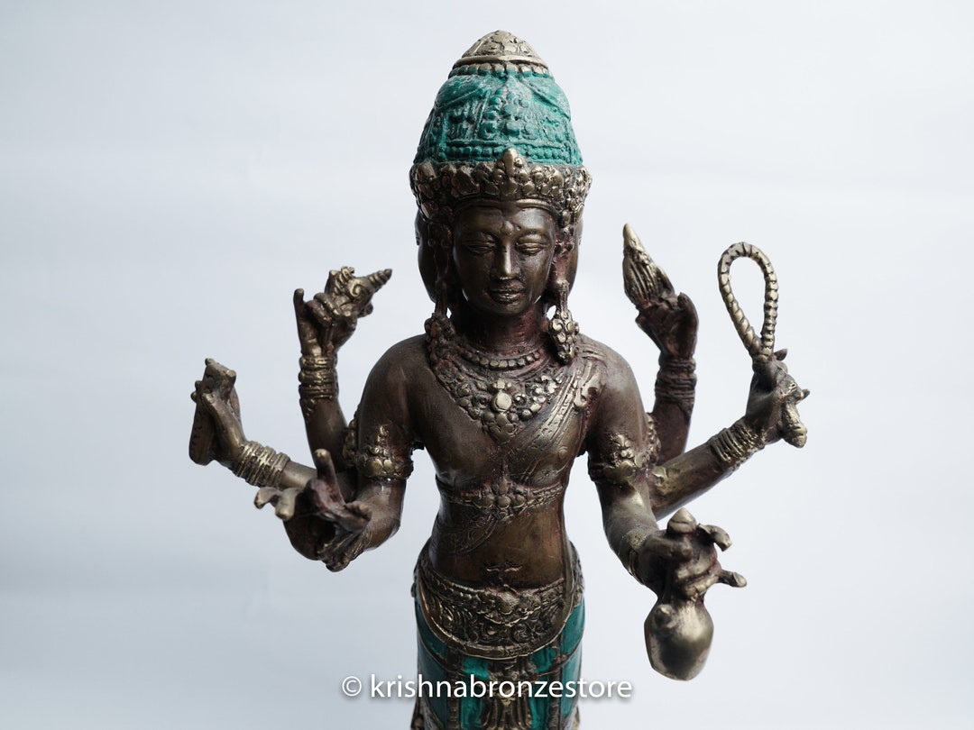 Tri Murti Sculpture, Bronze Sculpture, Brahma, Vishnu, Sivha, Hindu ...