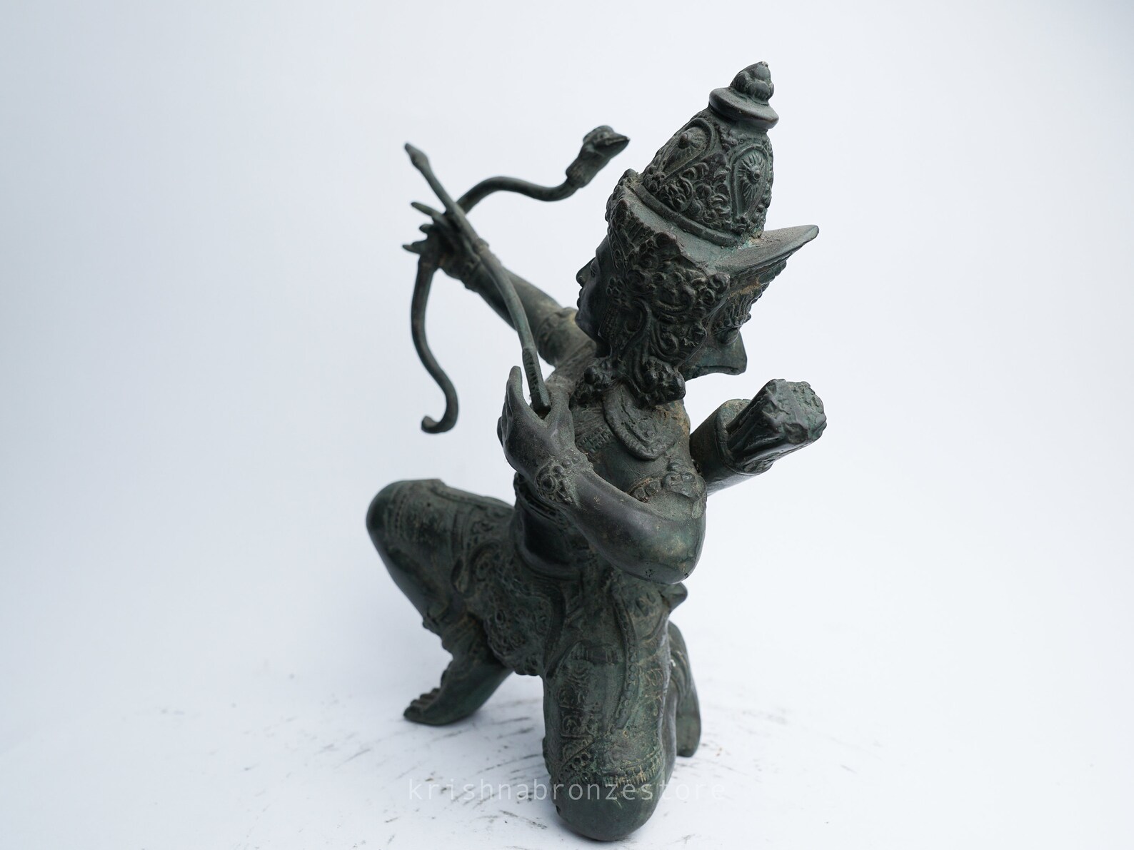 Vintage Arjuna Archery Statue - Hinduism - Bronze Statue - 10.2" Inch ...