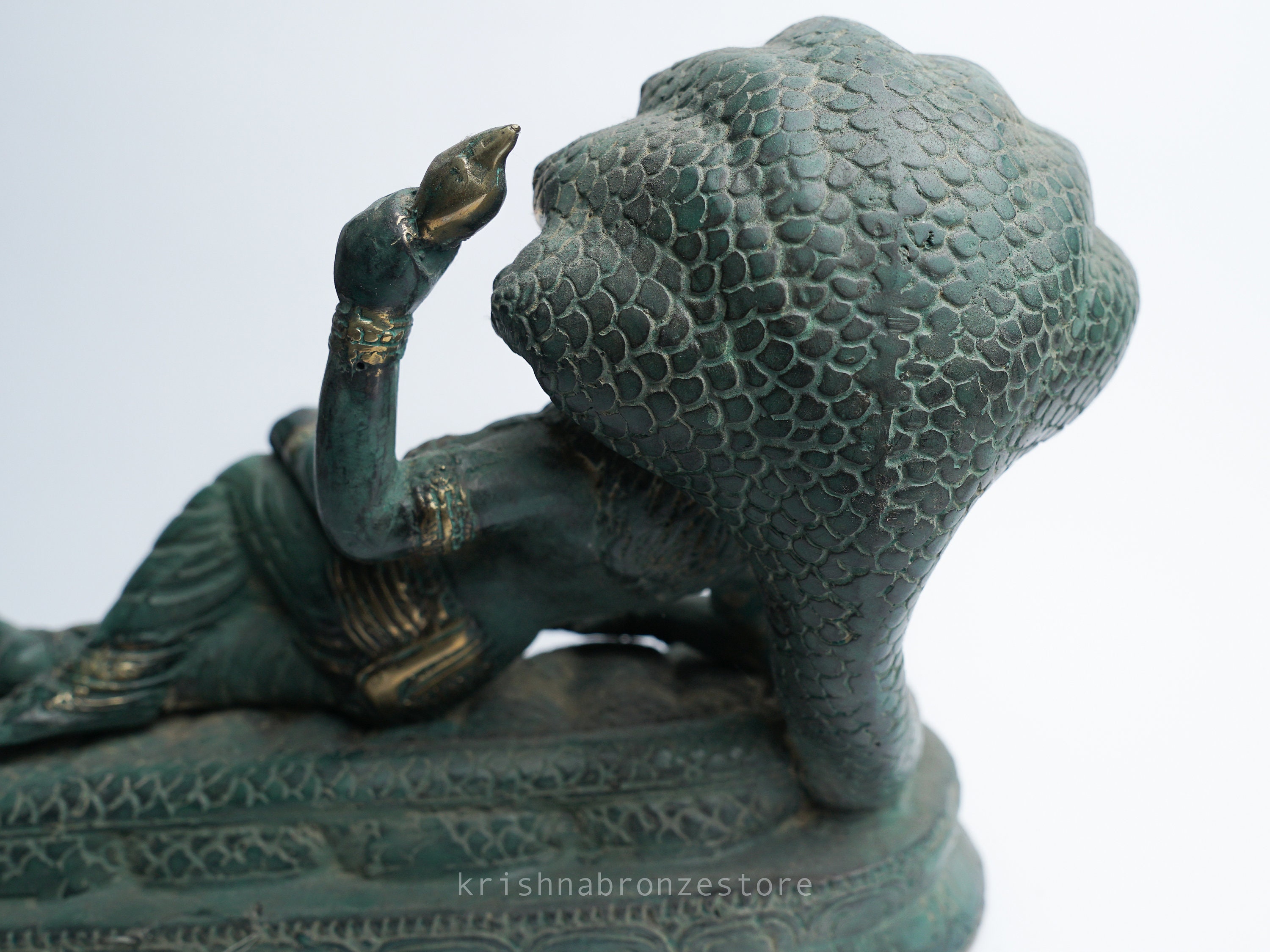 Lord Vishnu in Complete Control of the Multi-headed Cobra, Lord Vishnu ...