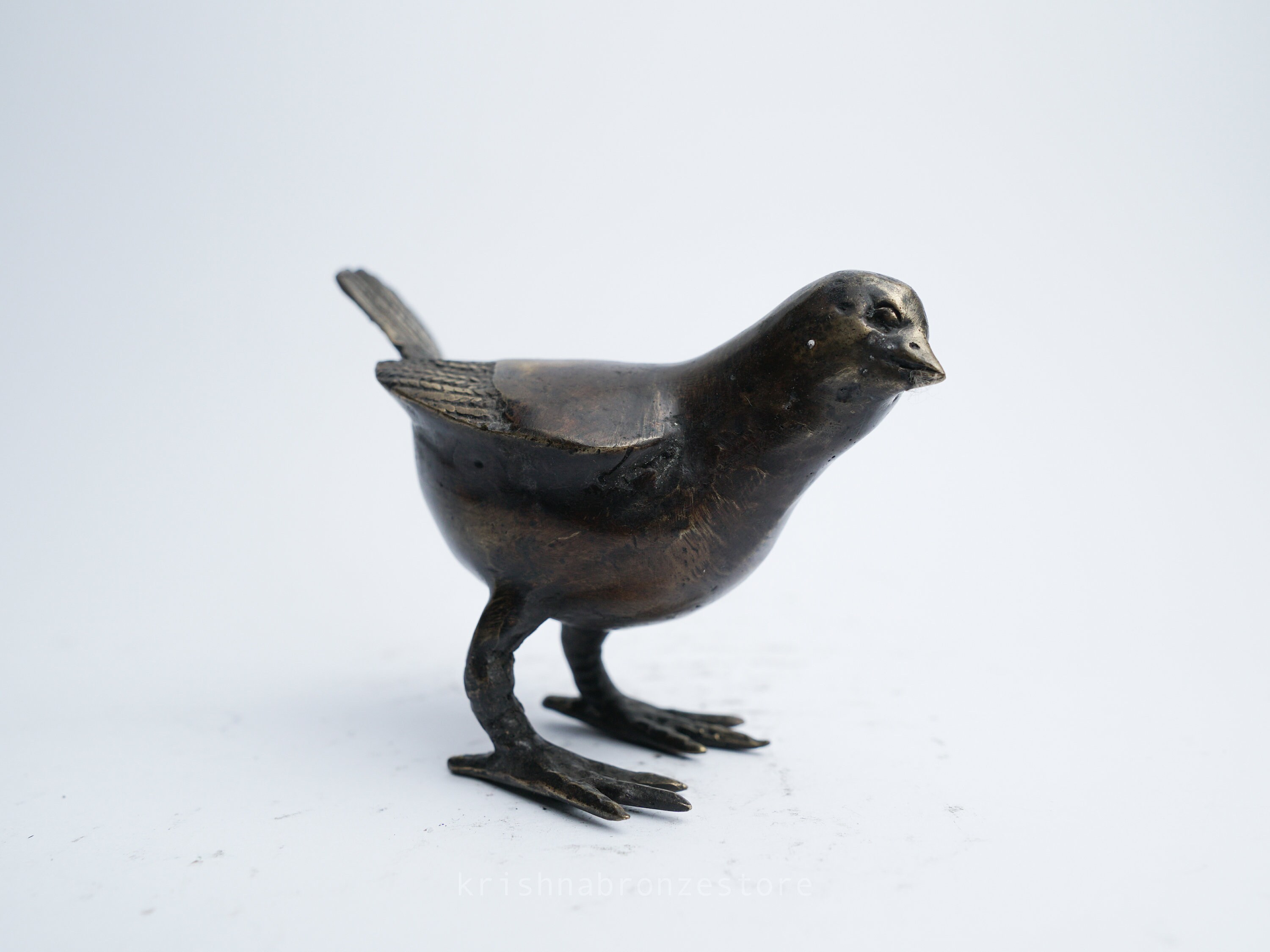 Bronze Bird, Little Birdie Sculpture Bird Statue Bronze Handmade 1.2 ...