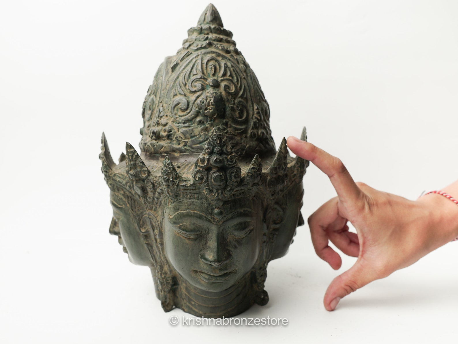 Lord Vishnu Head Bronze Sculpture Hindu God Figurine God - Etsy