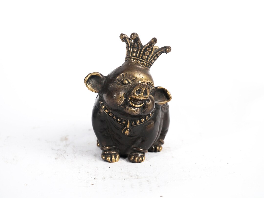 Bronze Prince Pig, Pig Figure, Animal Sculpture, Bronze Sculpture ...