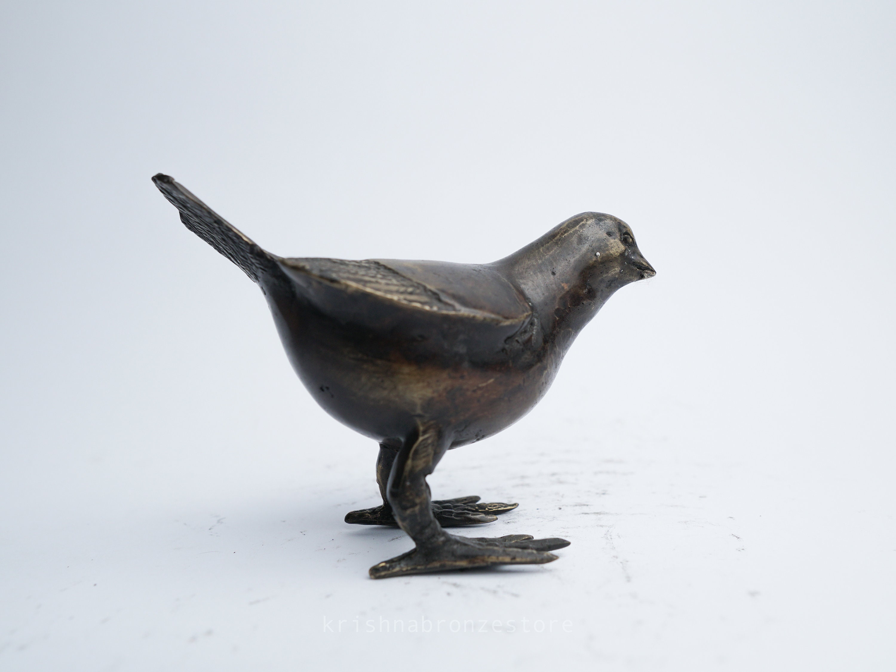 Bronze Bird, Little Birdie Sculpture Bird Statue Bronze Handmade 1.2 ...
