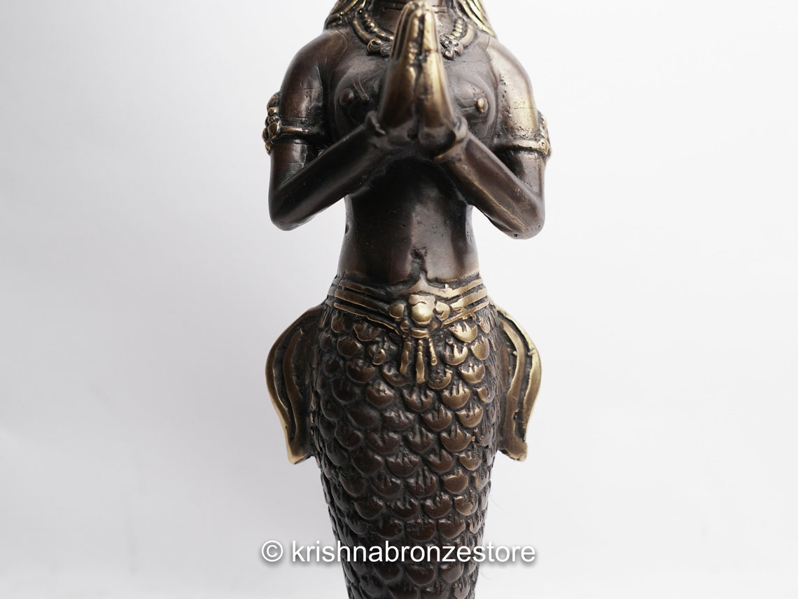 Mermaid Bronze Sculpture, Brass Sculpture, Handmade, Bronze Decor ...