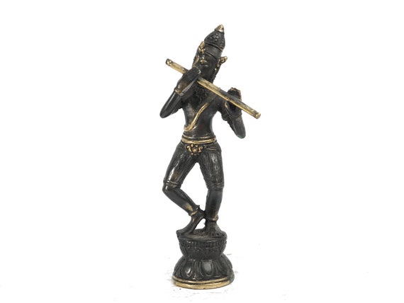 Bronze Flute Player Figure Sculpture Human Figure Music - Etsy