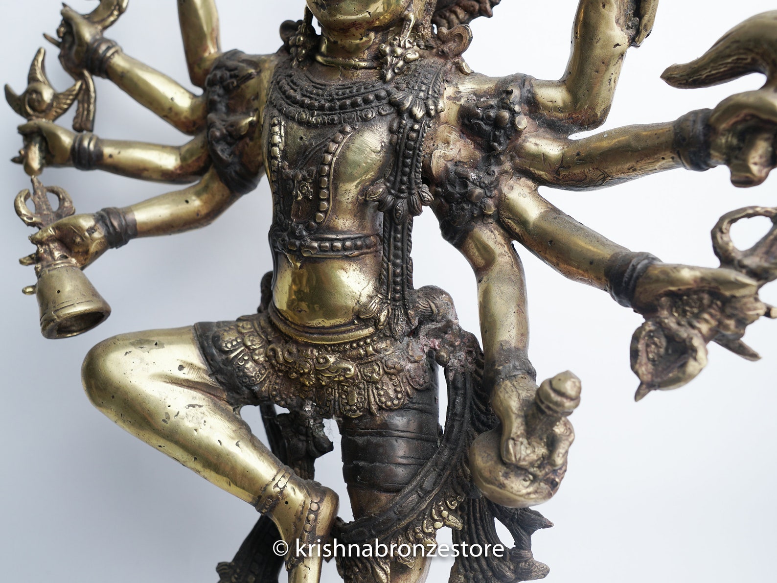 8 Armed of Lord Krishna Statue , Krishna Sculpture, Hindu God, Vintage ...