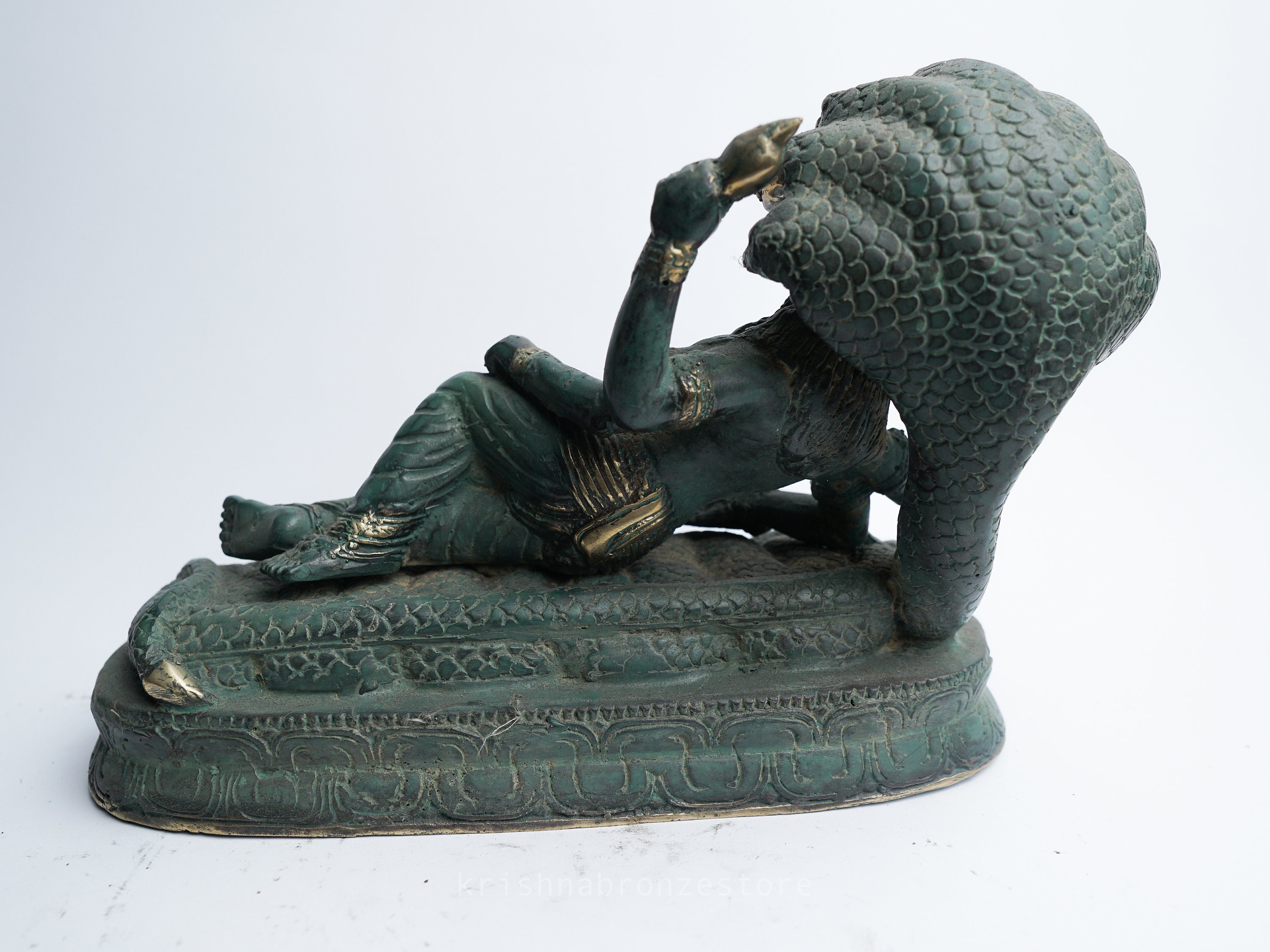 Lord Vishnu in Complete Control of the Multi-headed Cobra, Lord Vishnu ...