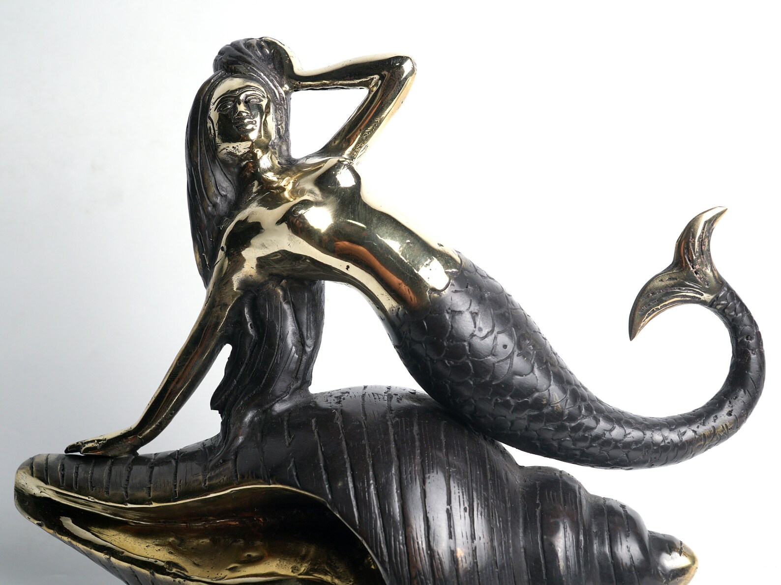 Mermaid Bronze Sculpture Mermaid Figure Sea Life Bronze - Etsy