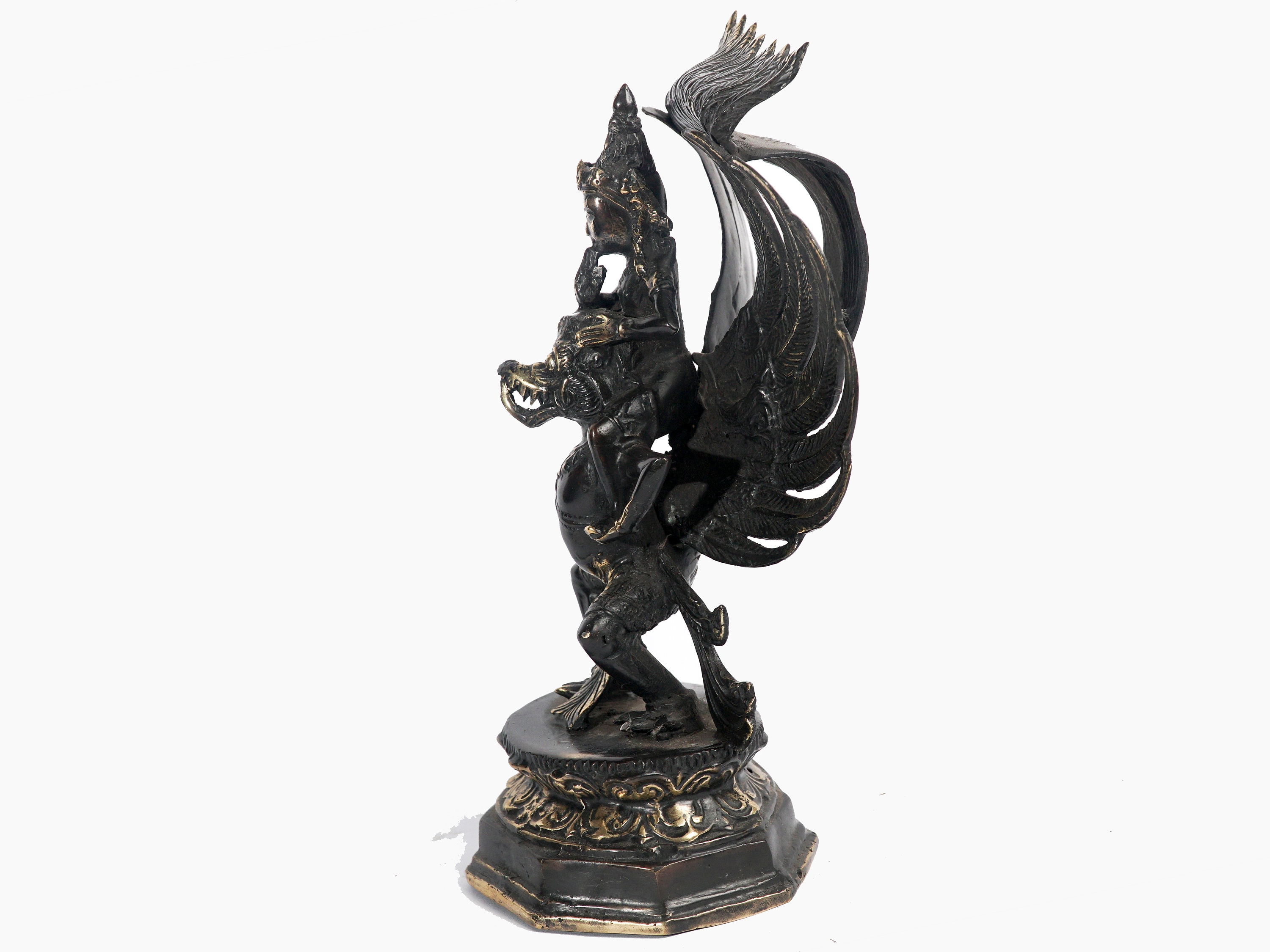 Garuda Vishnu Bronze Statue, Lord Vishnu Figurine, Hindu God, Brass ...