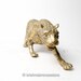 Gold Panther Statue - Animal - Brass Sculpture - 2.9" Inch / 7.4 ...