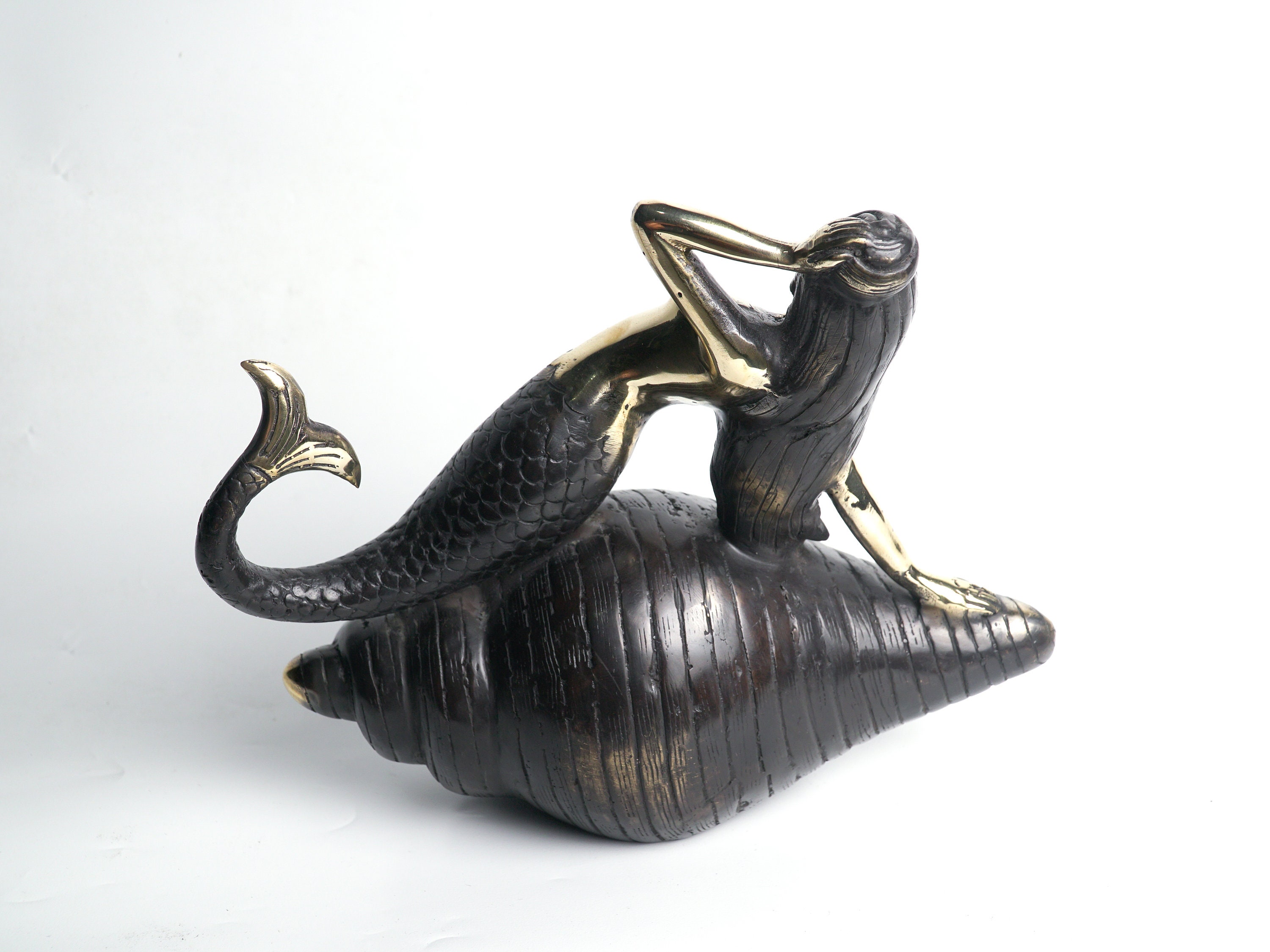 Mermaid Bronze Sculpture Mermaid Figure Sea Life Bronze | Etsy