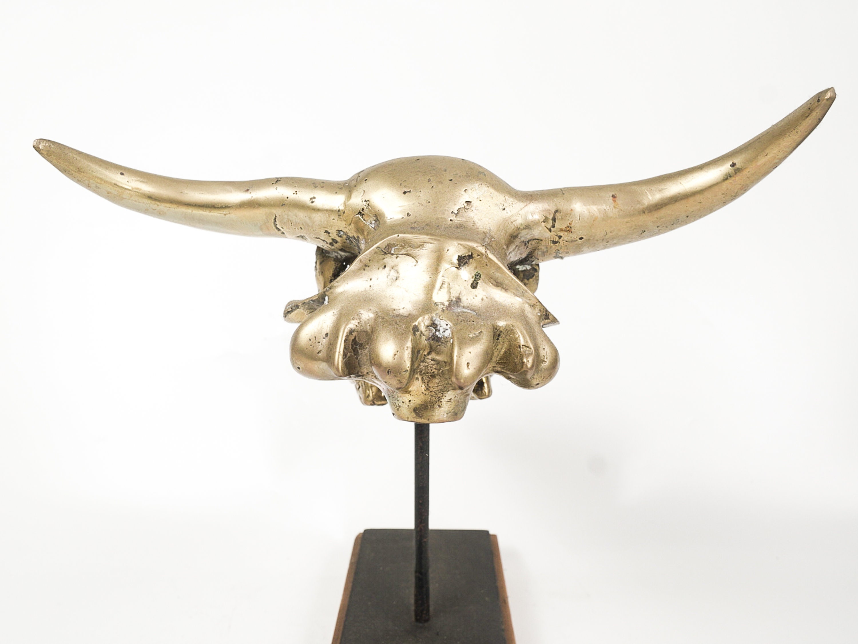 Brass Goat Skull Sculpture, Skull Statue, Gold Skull, Handmade ...
