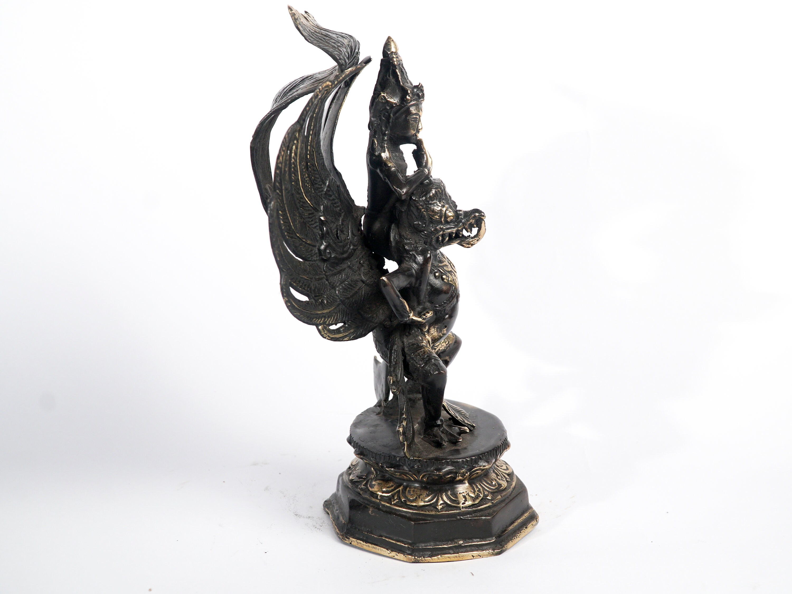 Garuda Vishnu Bronze Statue, Lord Vishnu Figurine, Hindu God, Brass ...