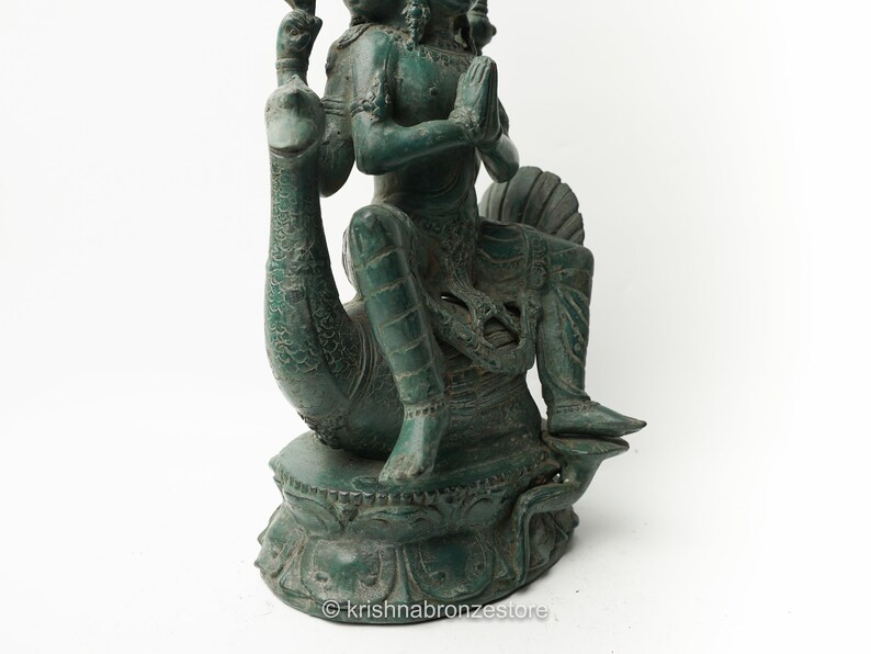 Four Faces Lord Brahma Bronze Statue Sitting on Goose , Hindu God ...