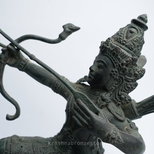 Vintage Arjuna Archery Statue - Hinduism - Bronze Statue - 10.2" Inch ...