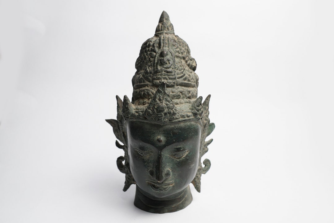 Bronze Vishnu Head Sculpture, Bronze Sculpture, Lord Statue, Hindu God ...